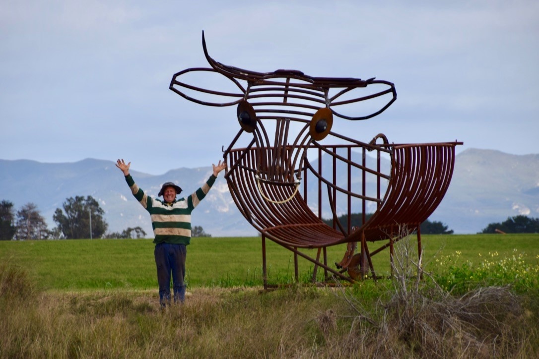 Wheatbelt metalwork artist Jordan Sprigg unveils massive rhinoceros ...