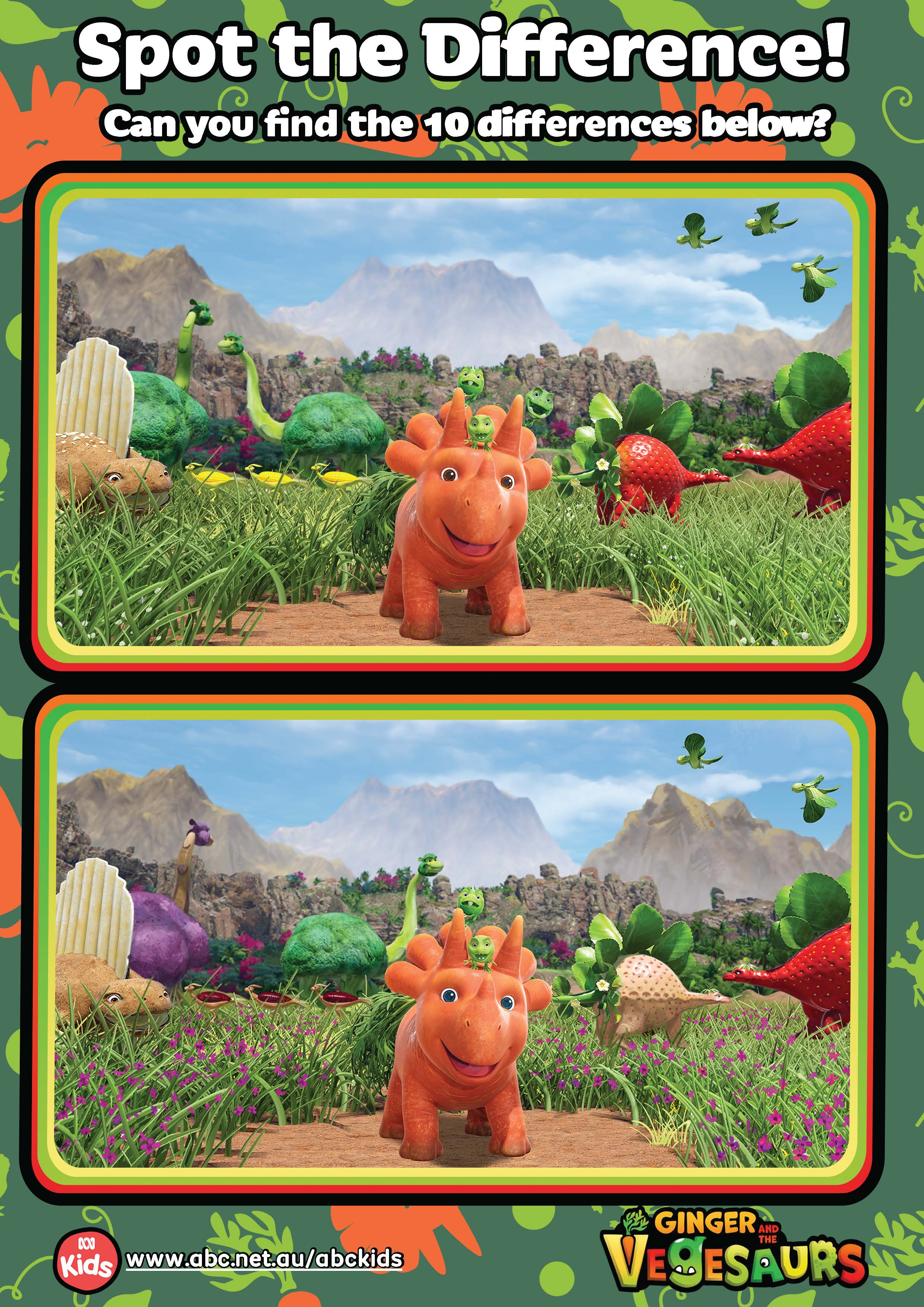 Spot The Difference Ginger And Friends - ABC Kids