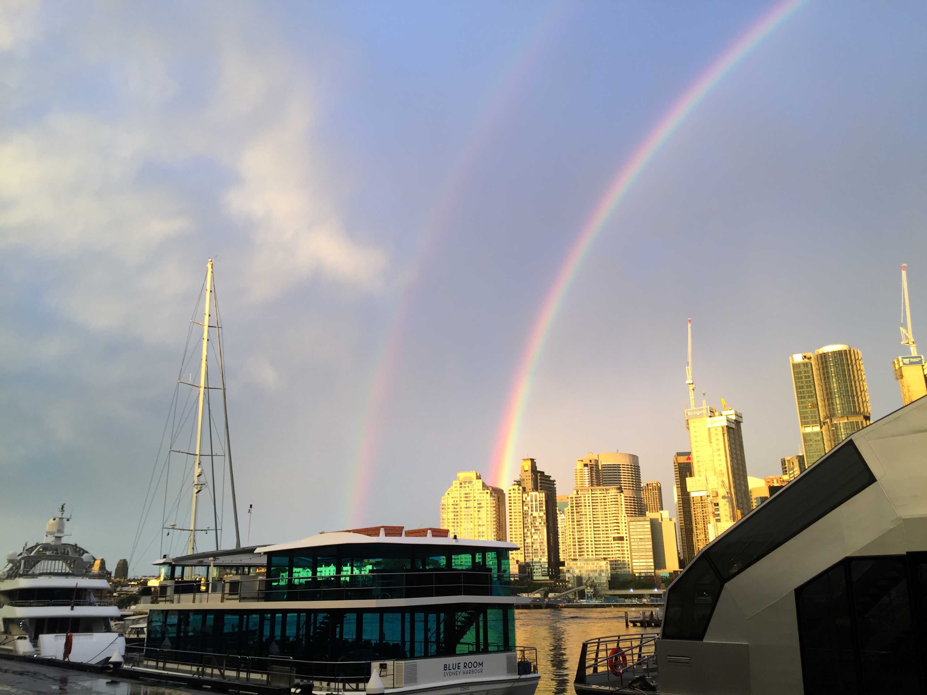 Sydney double rainbow photos flood social media - ABC News