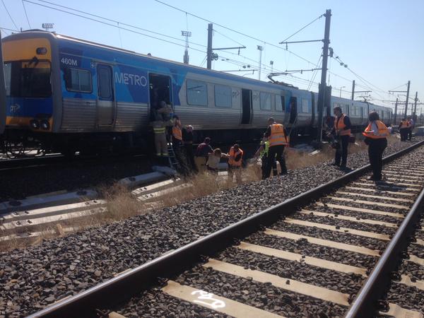 Melbourne railway worker hit by train, seriously injured - ABC News