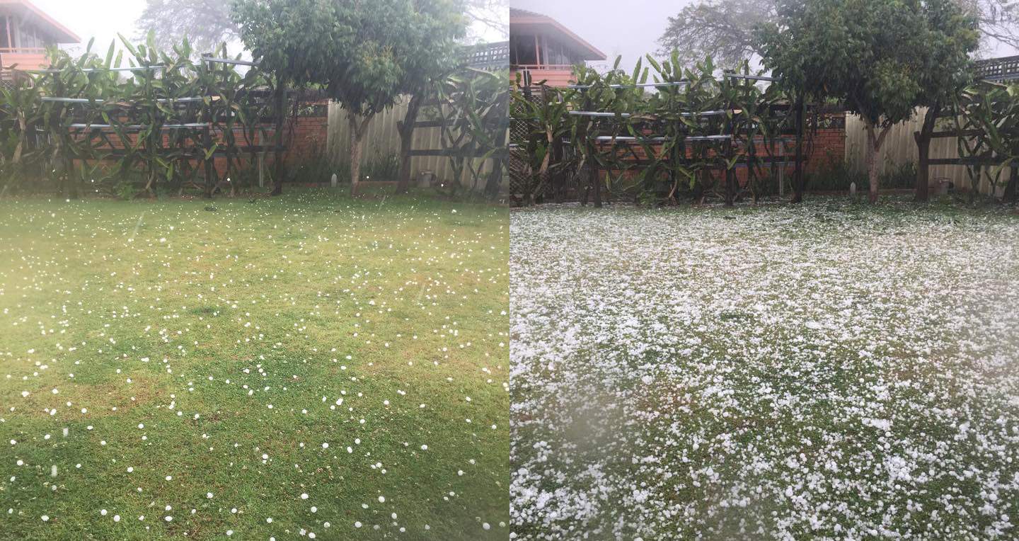 Severe storm sweeps over Brisbane dropping 'tennis ball-sized hail ...