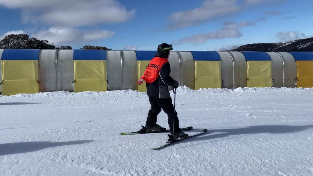 Seventy-four-year-old blind skier takes to slopes for first time in 22 ...