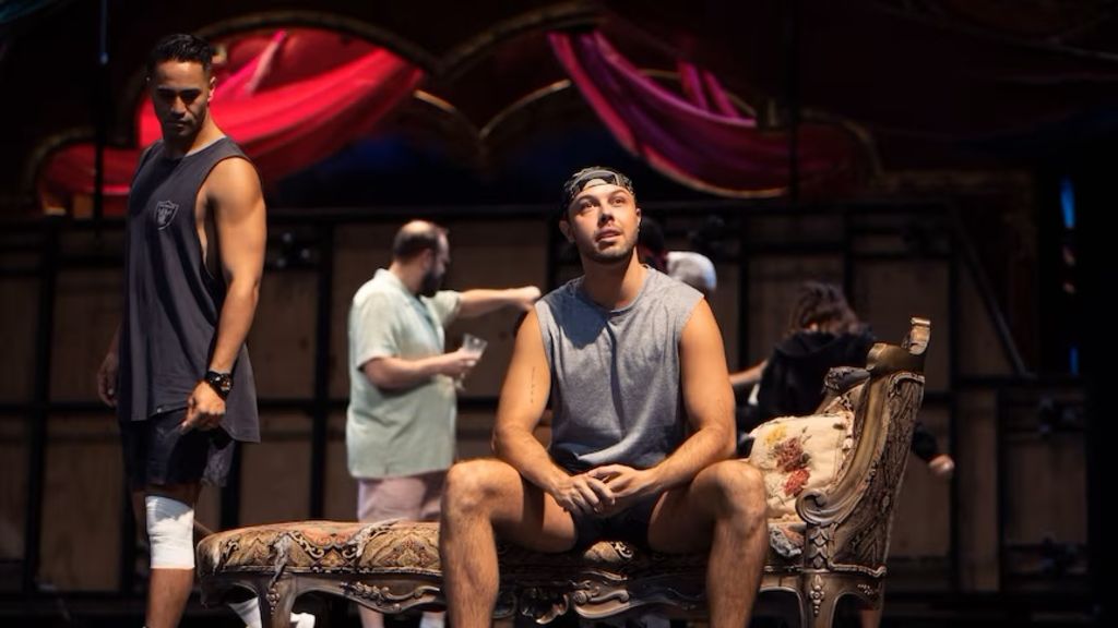 Draper with Moulin Rouge! The Musical’s resident musical director, Luke ...