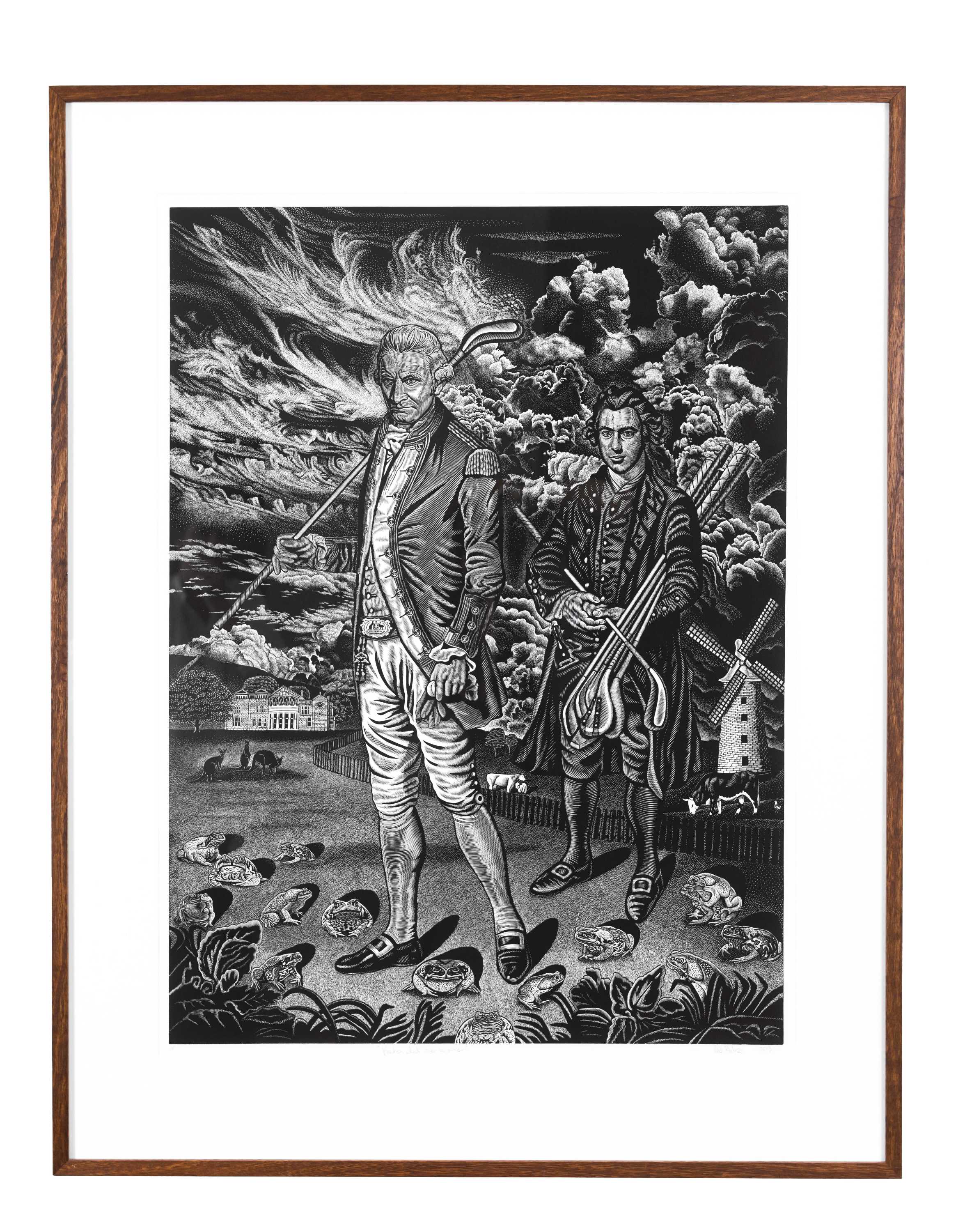 City of Hobart prize: Captain Cook playing golf and light bulb ...