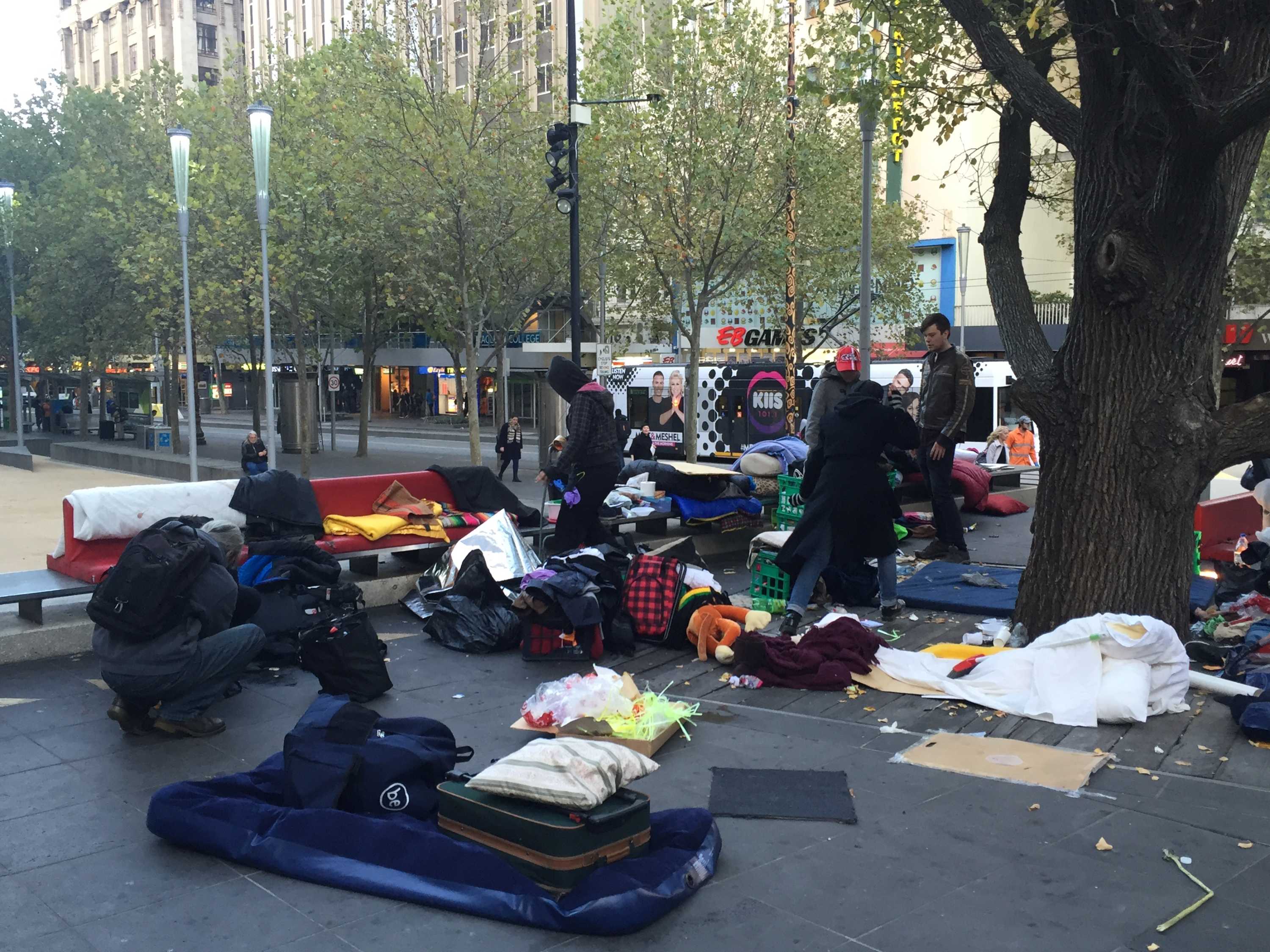 Homeless protesters vow to continue demonstration after authorities ...