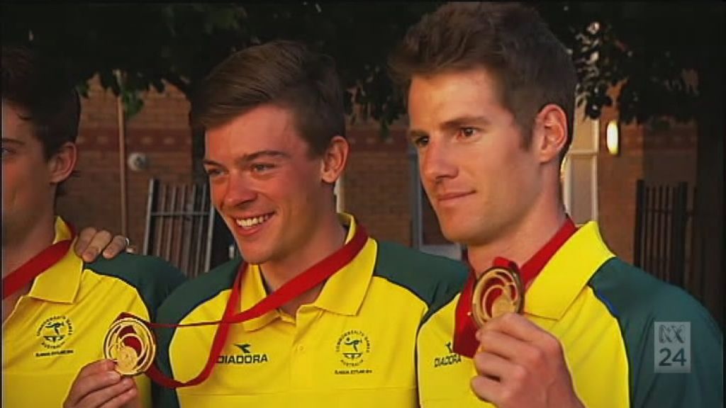 Five gold medals, new world record on day one - ABC News