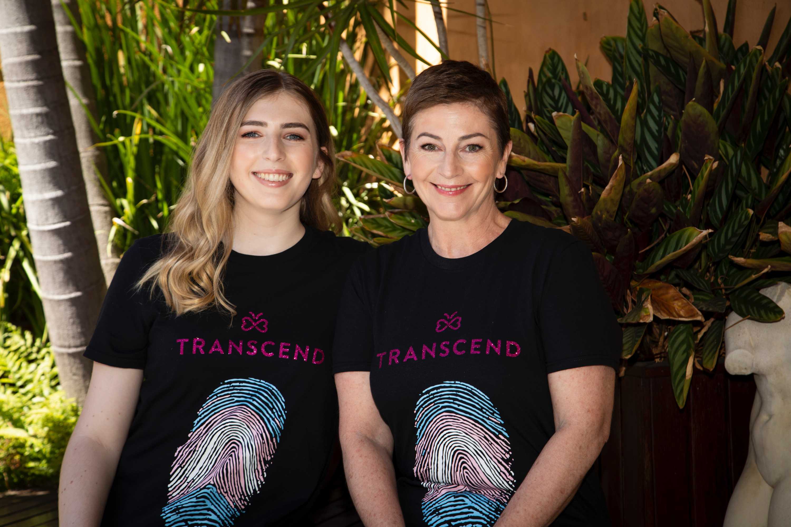 Transgender actress Georgie Stone and mum Rebekah Robertson - ABC listen