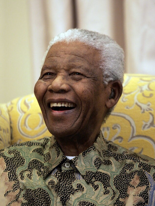 Nelson Mandela, former South African president and freedom fighter ...