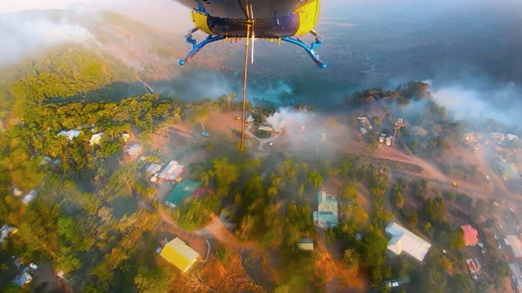 Rescue helicopter airlifts families off mountain - ABC News
