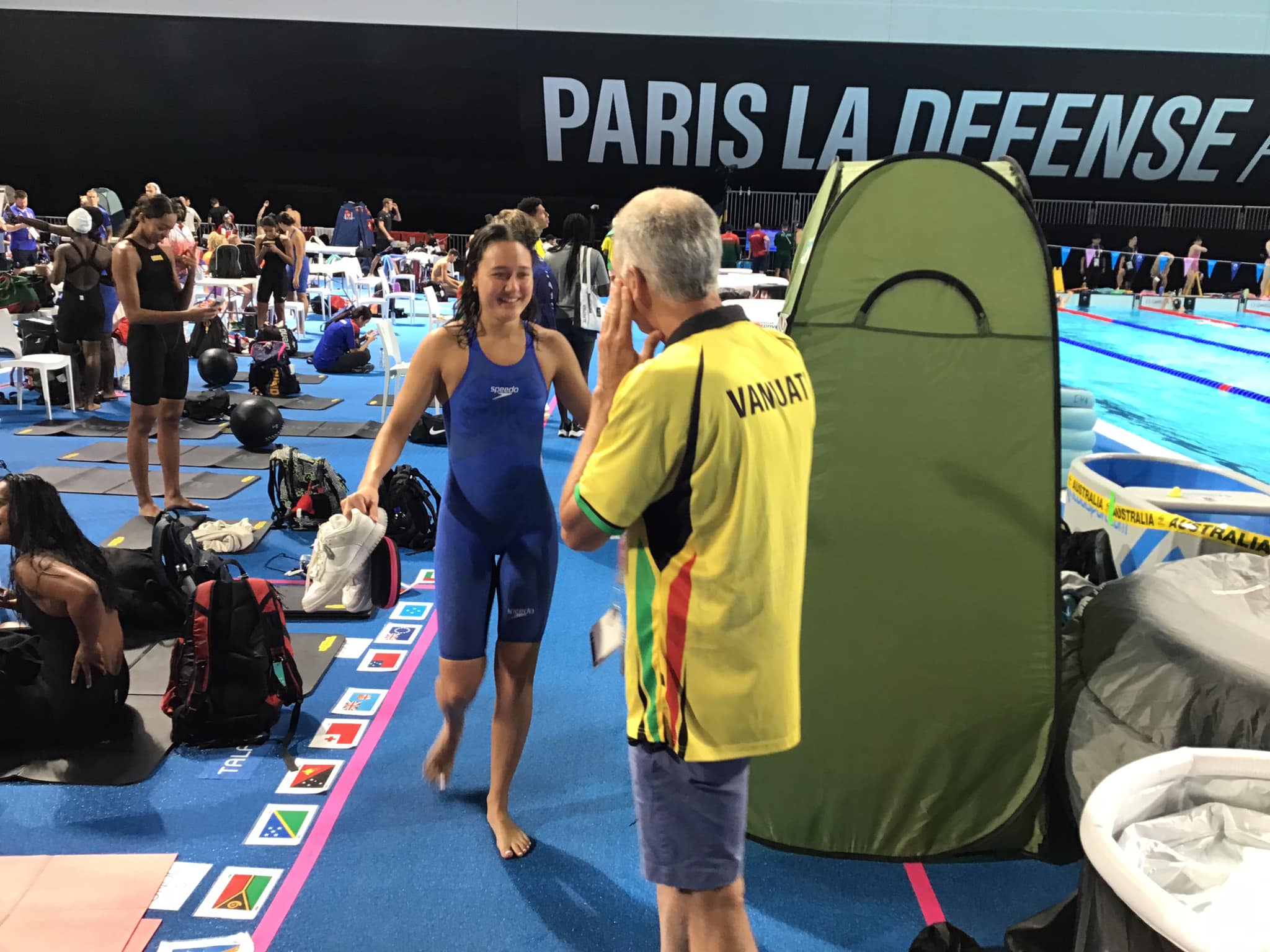 Vanuatu teeanger Loane Russet makes Olympic swimming debut in Paris ...
