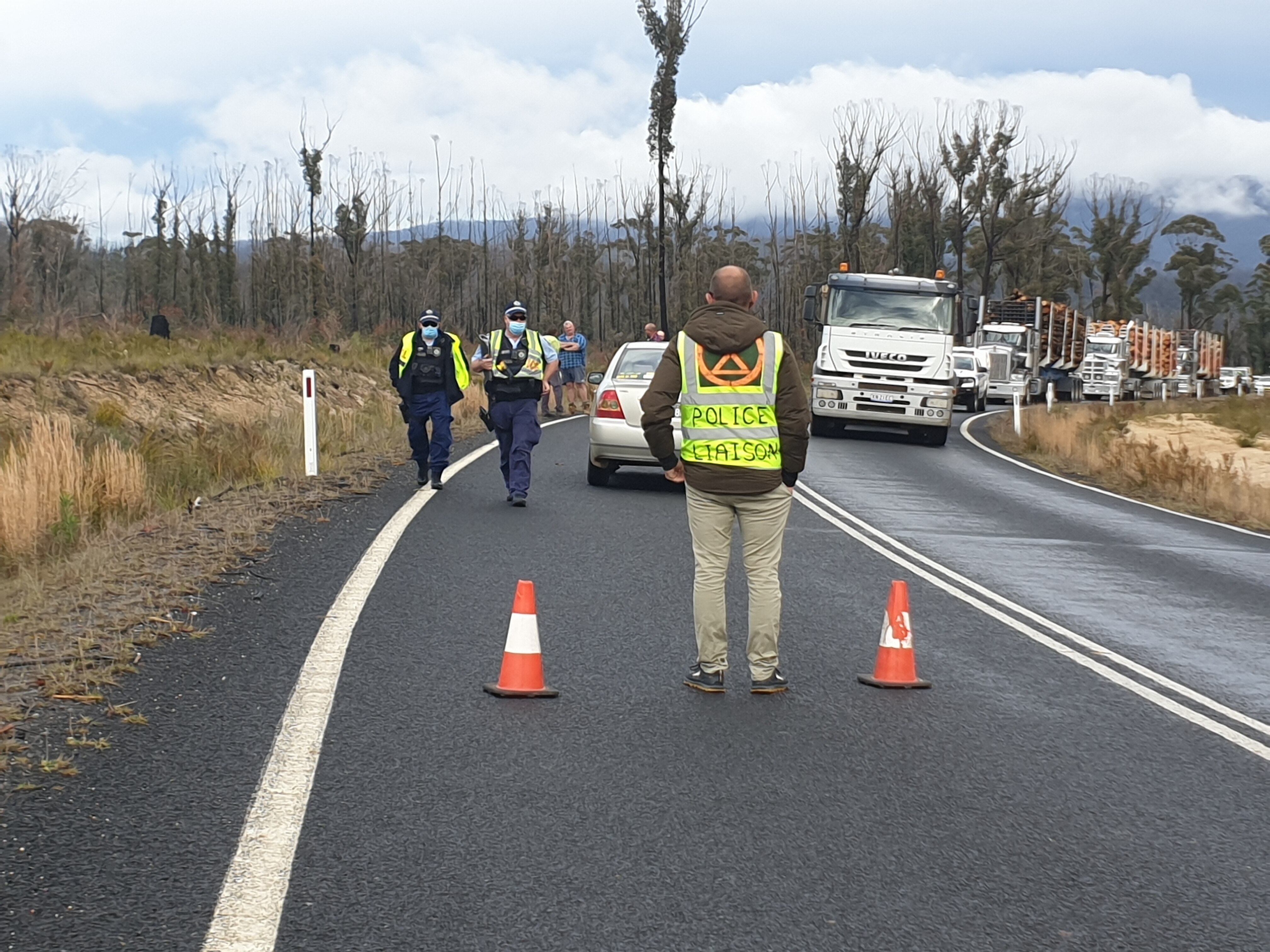 Charges expected to be laid after climate protest blocks road chip mill ...