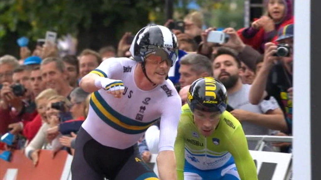 Rohan Dennis successfully defended his world time-trial title at the ...