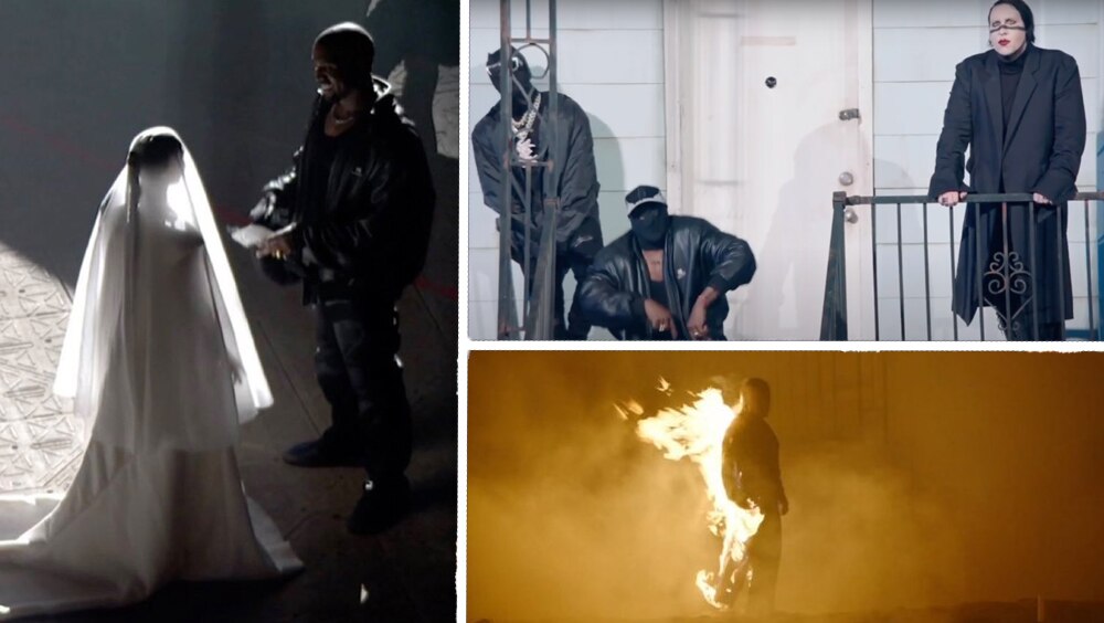 Kanye West's Chicago DONDA event: set on fire, mock wedding, Marilyn ...