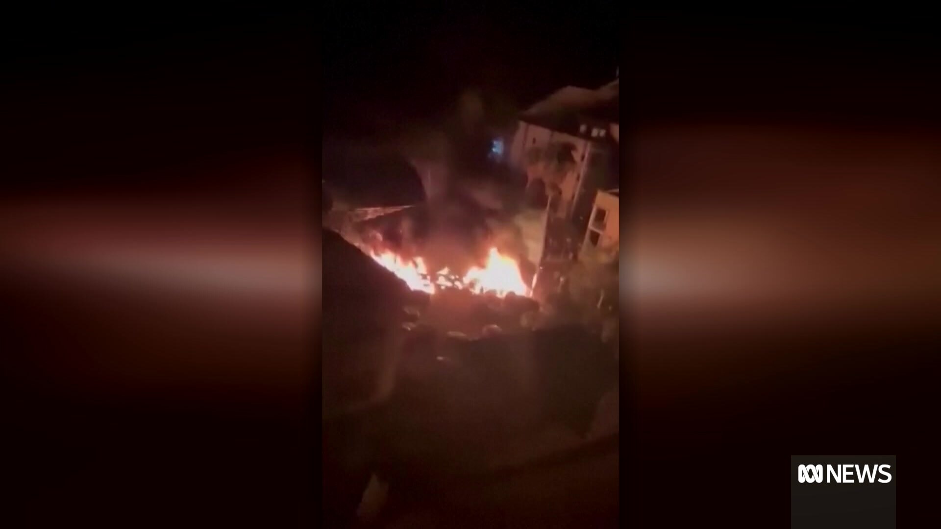 Gaza's al-Ahli Arab hospital burns after blast - ABC News