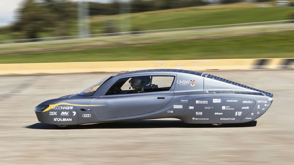 Sunswift's solar electric vehicle. - ABC News