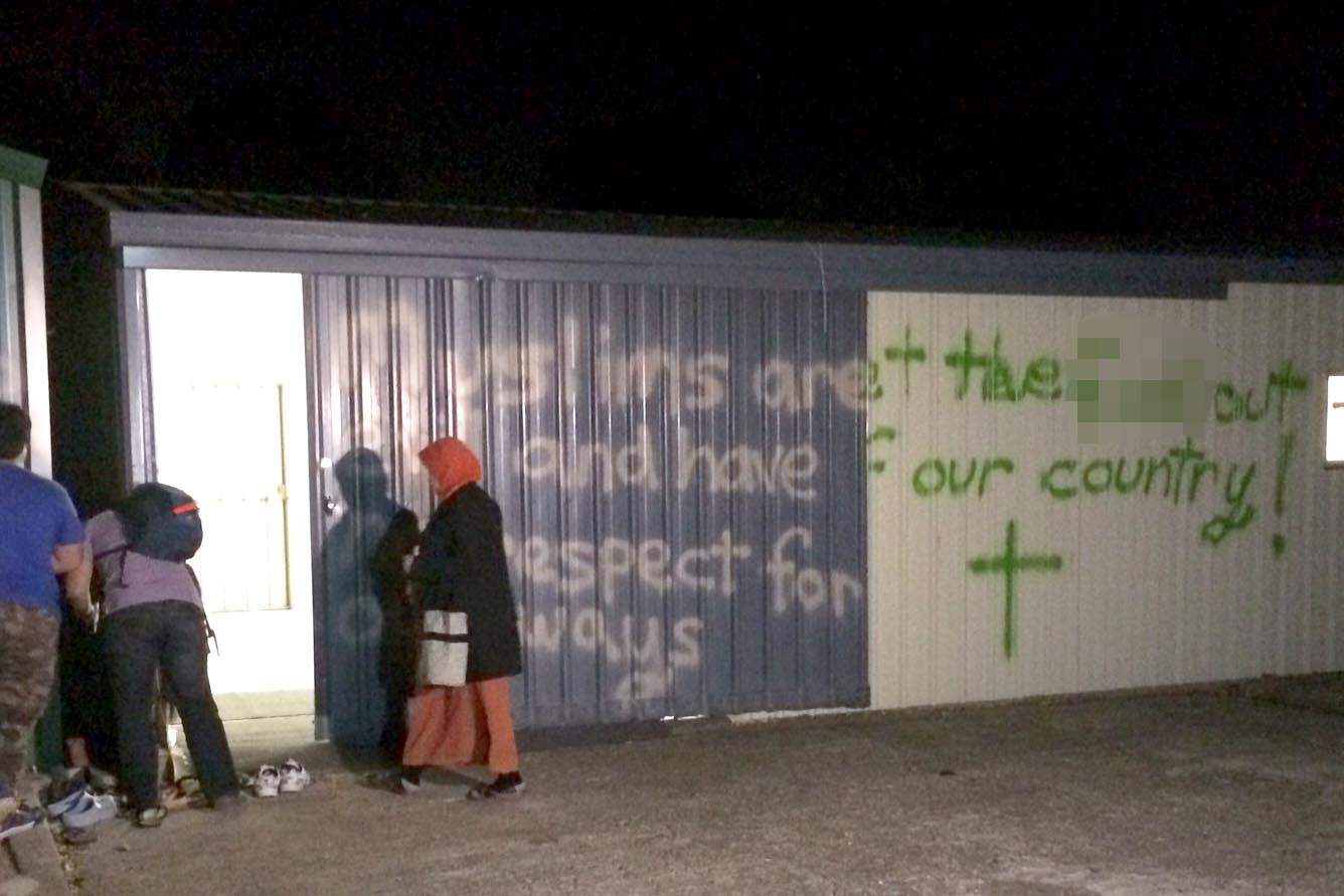 Mosque vandalism: Police charge man with defacing Islamic prayer centre ...