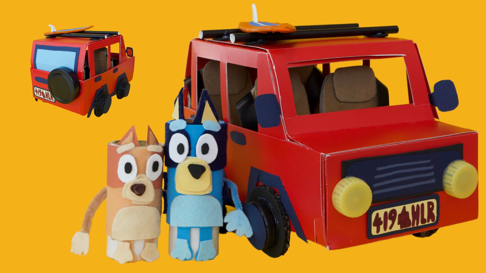Bluey and Bingo Cardboard Car DIY - ABC Kids