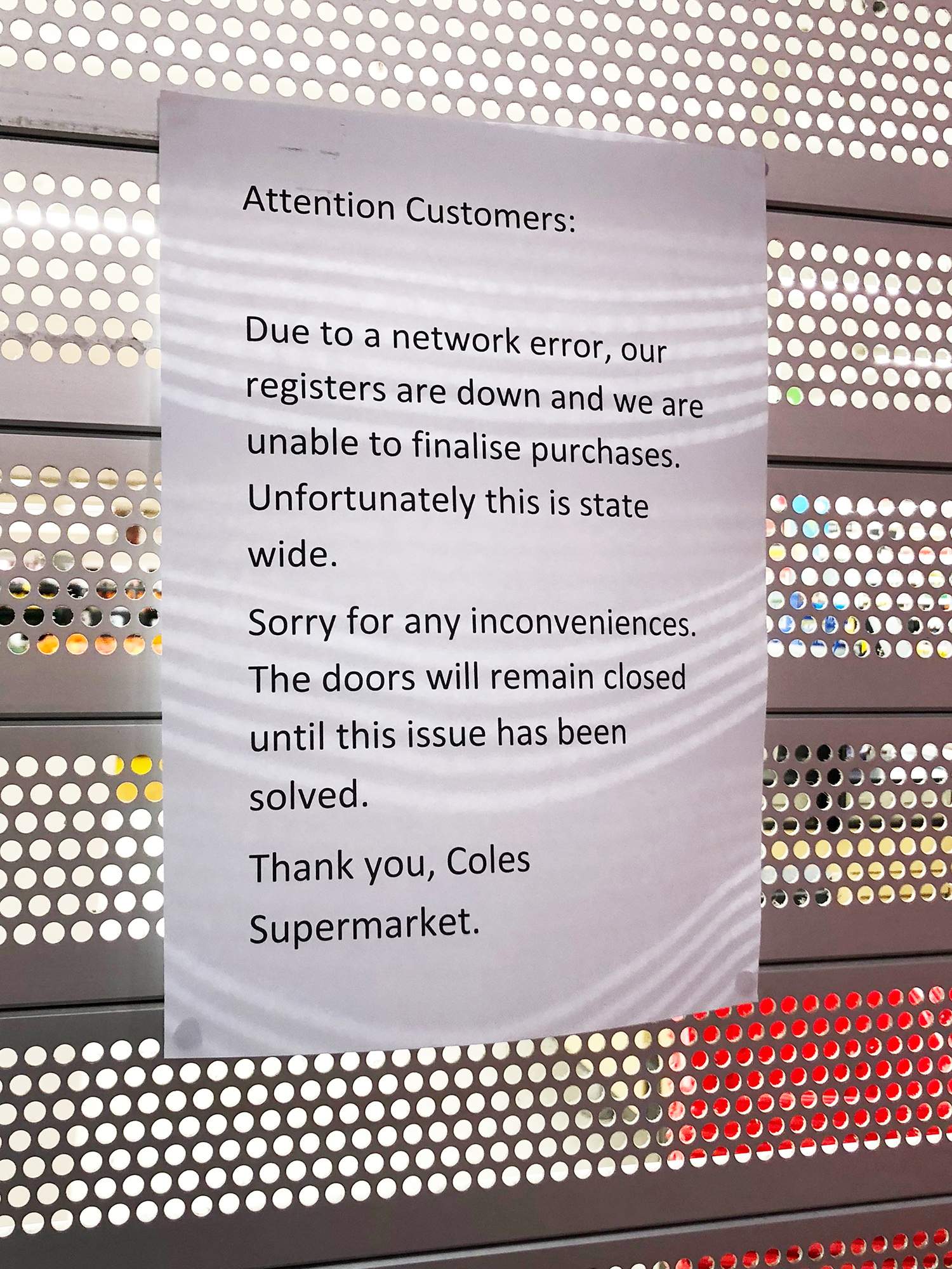 Coles supermarkets open after early morning technical glitch kept ...