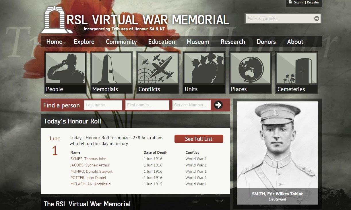 Virtual War Memorial website gets SA funding boost for students to ...