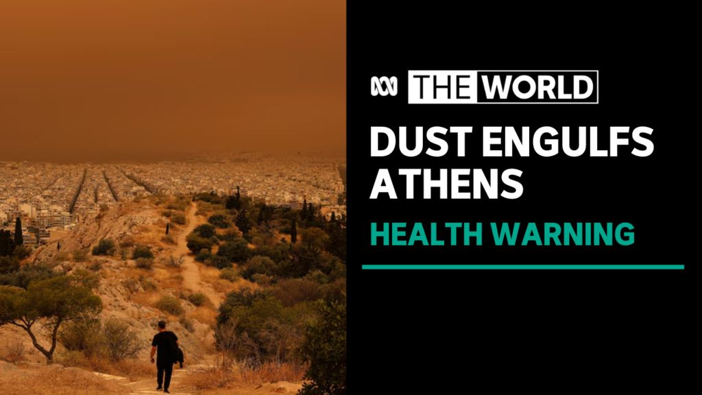 Orange haze from Sahara dust storm blankets Athens in Greece - ABC News
