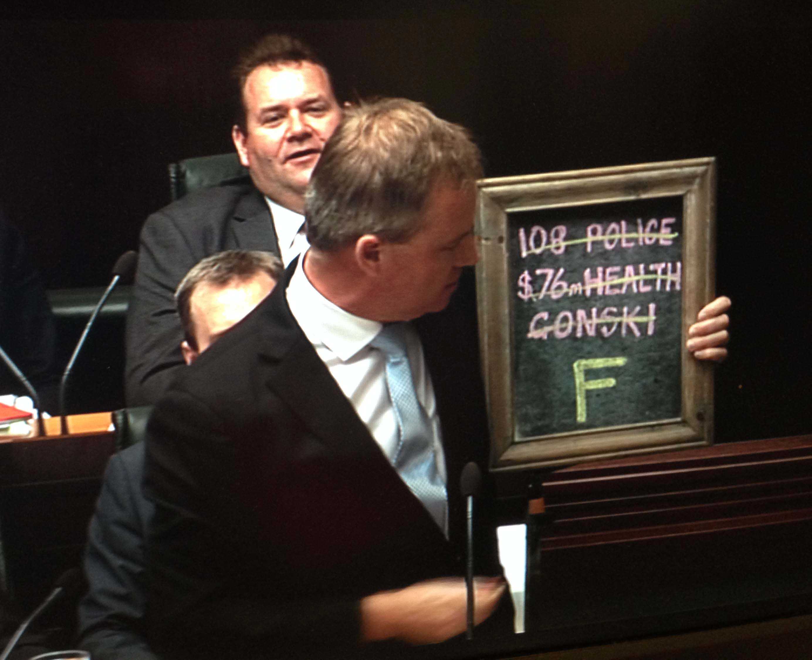 Education Minister given Mr Squiggle label over chalkboard stunt - ABC News