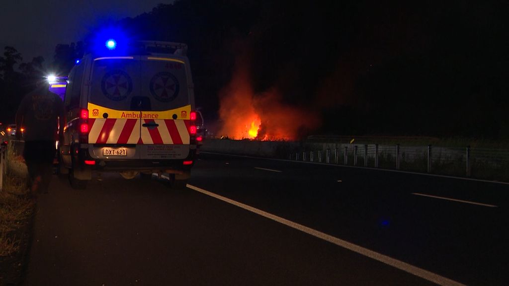 Driver Walks Away From Fiery Crash Abc News