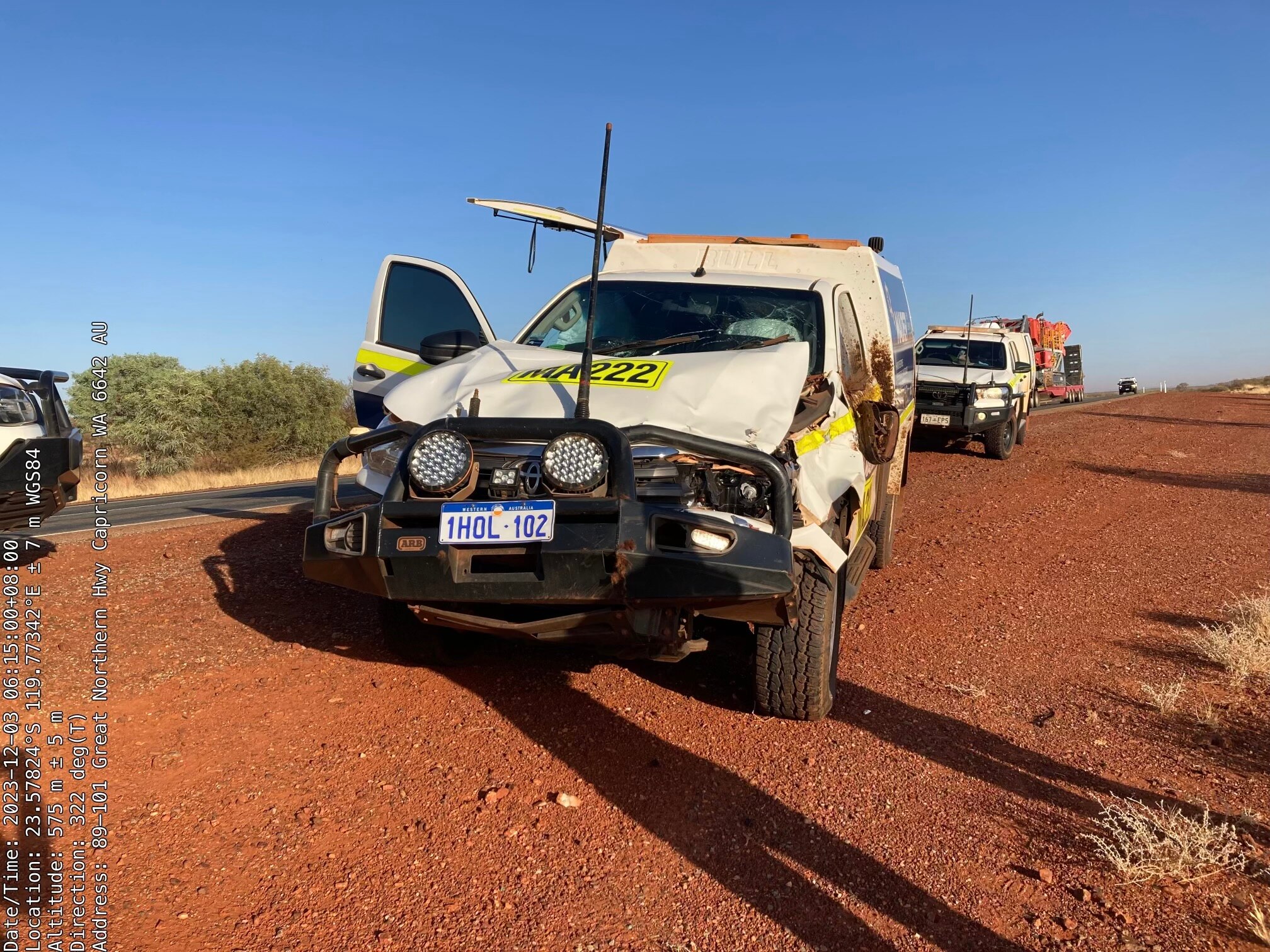 Pilbara family 'lucky to be alive' after hitting cow, flipping camper ...