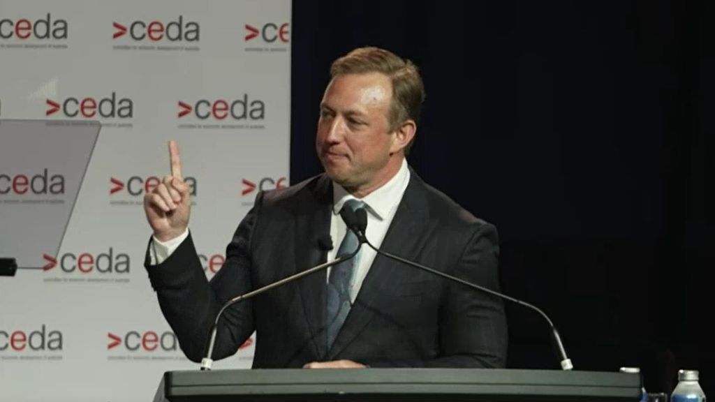 Steven Miles at his State of the State address - ABC News