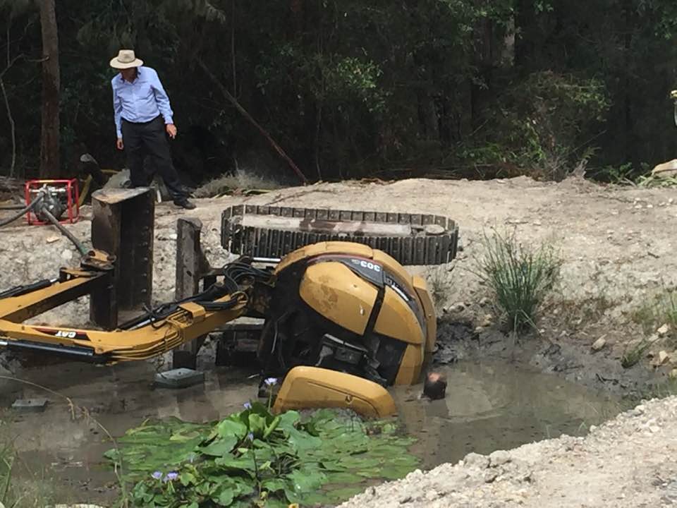 Wife of man trapped under excavator near Forster says his survival had ...