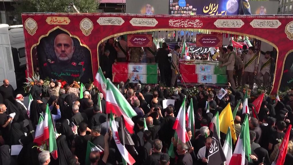 Iran holds funeral for commanders and scientists killed in Israeli ...
