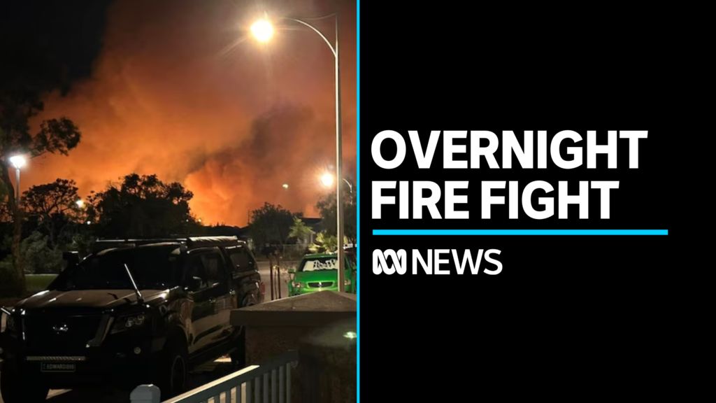 Fire crews battle raging blaze overnight in Perth's north east - ABC News