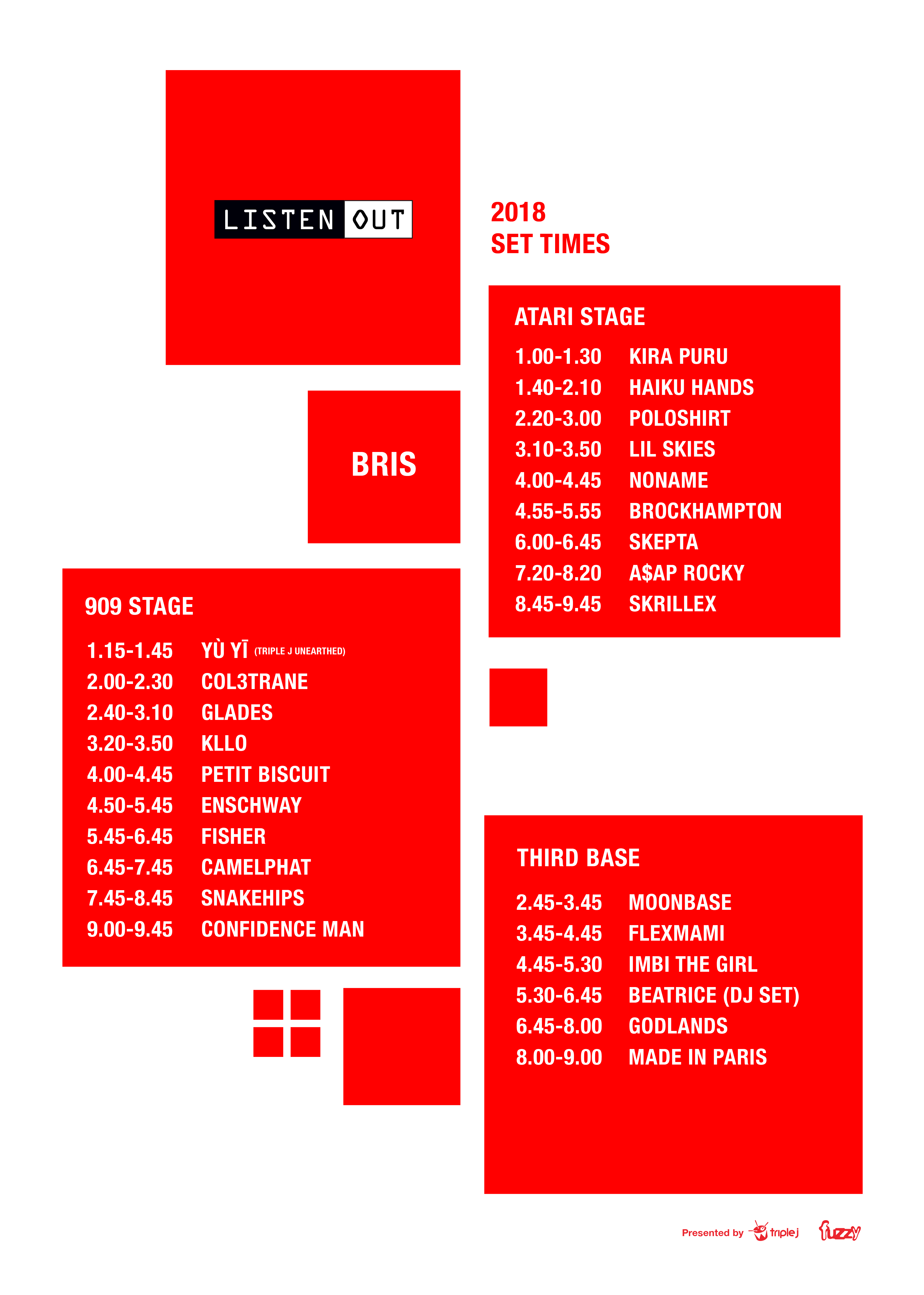 Listen Out drops festival set times for 2018 tour - triple j