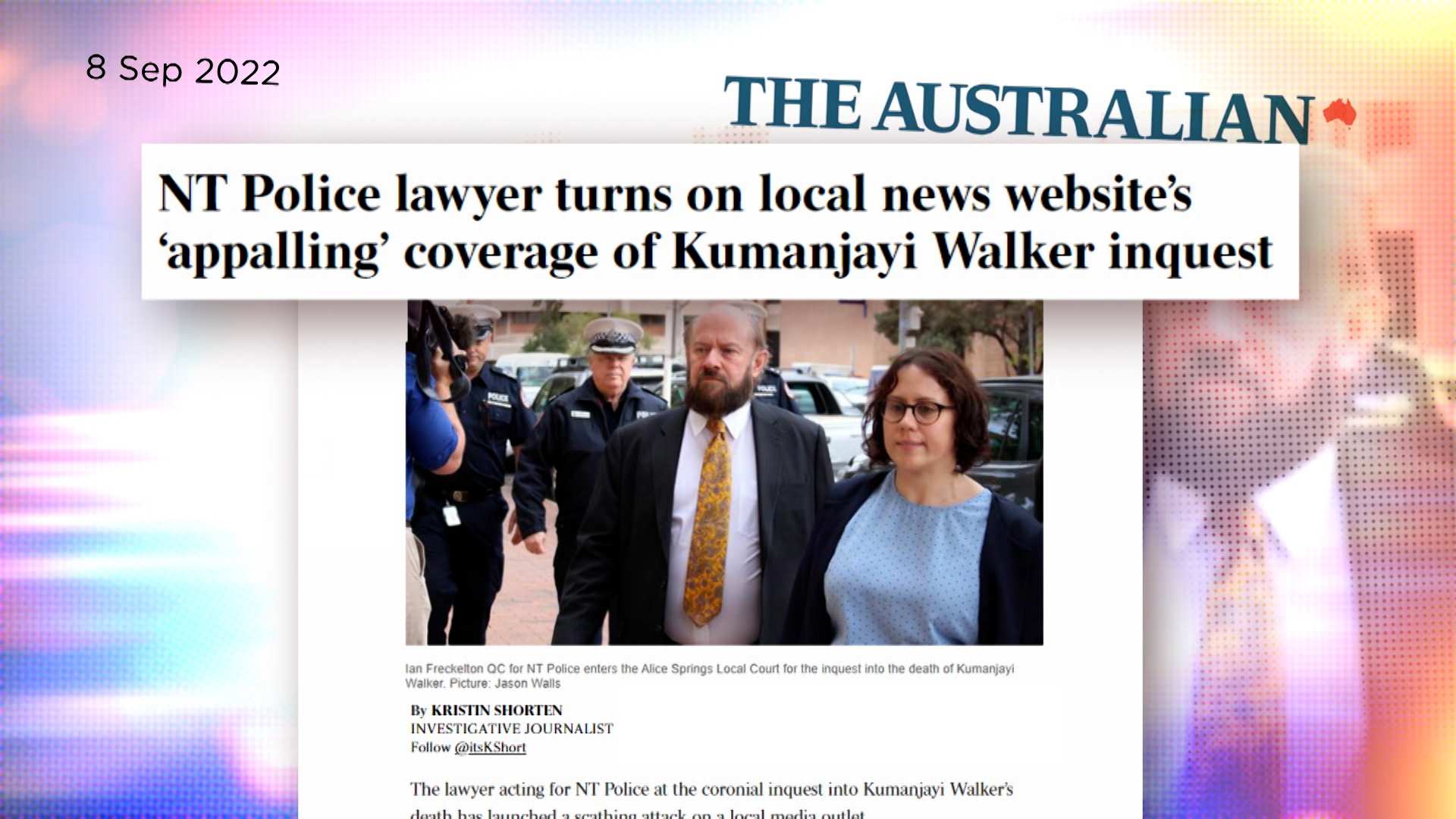 Kumanjayi Walker inquest - Media Watch