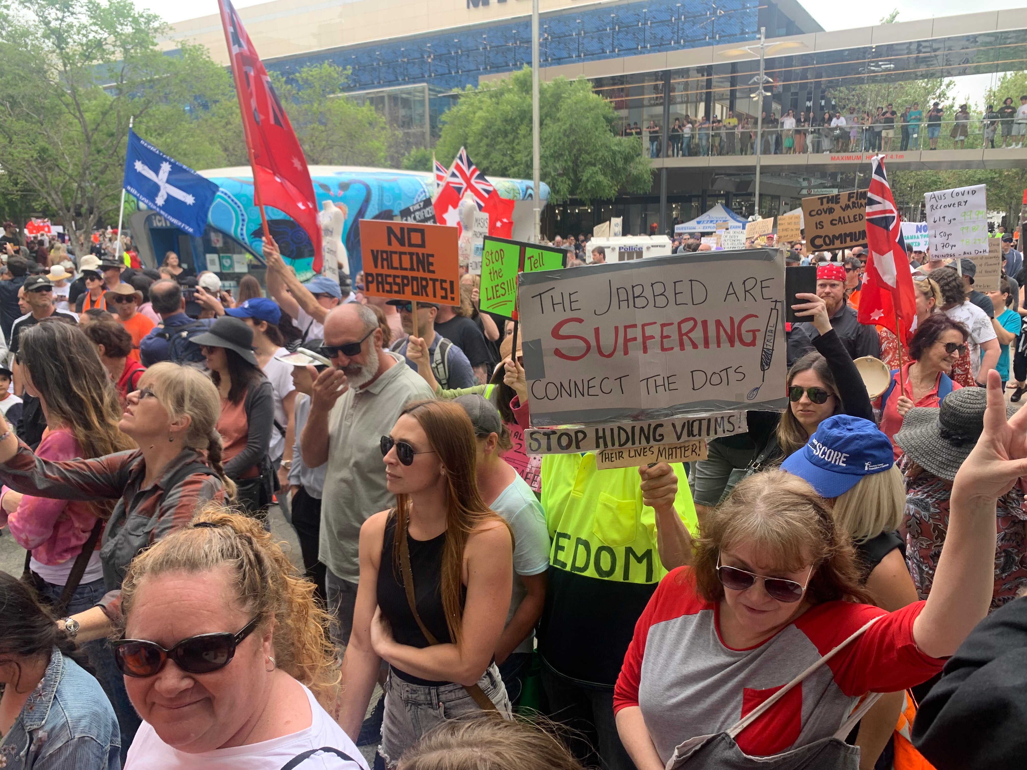 Protest against mandatory vaccinations in Perth earns…