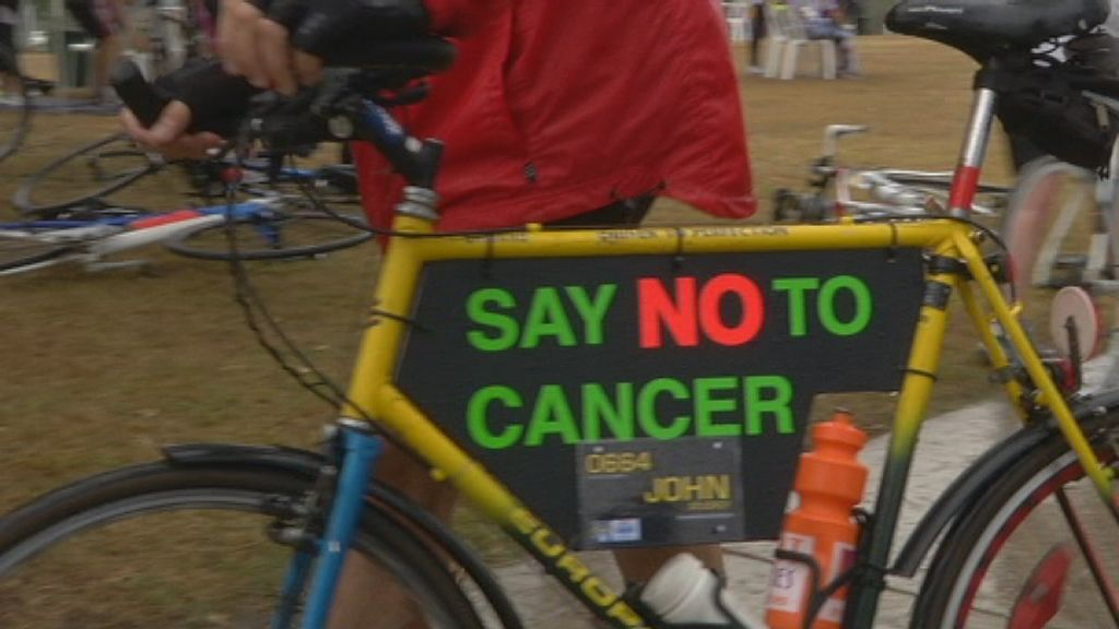 Hundreds begin a 200km bike ride to conquer cancer - ABC News