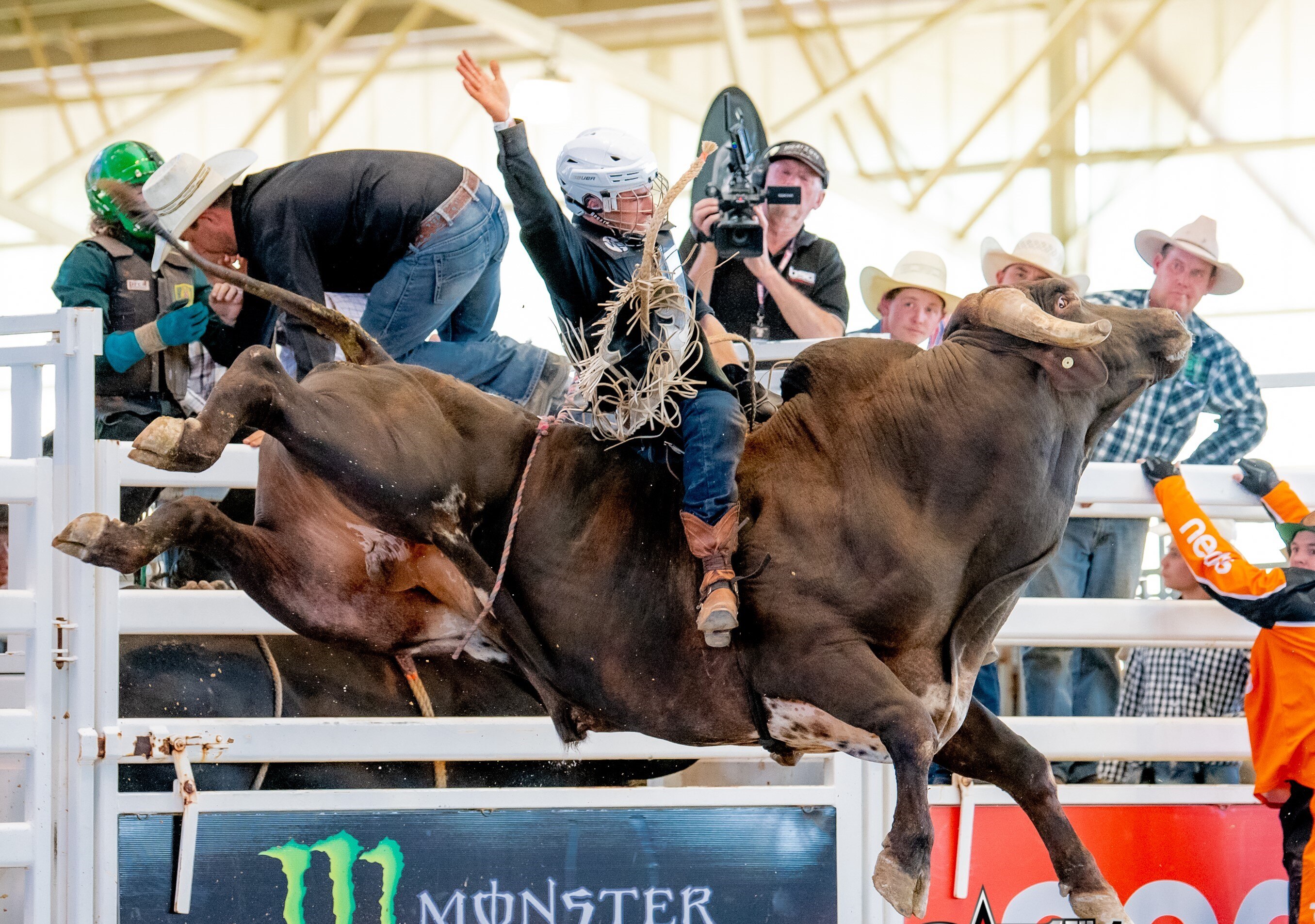 Professional bull riding requires strength,…