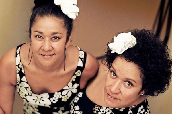 Vika and Linda Bull raise the roof with a loungeroom rendition of Saved ...