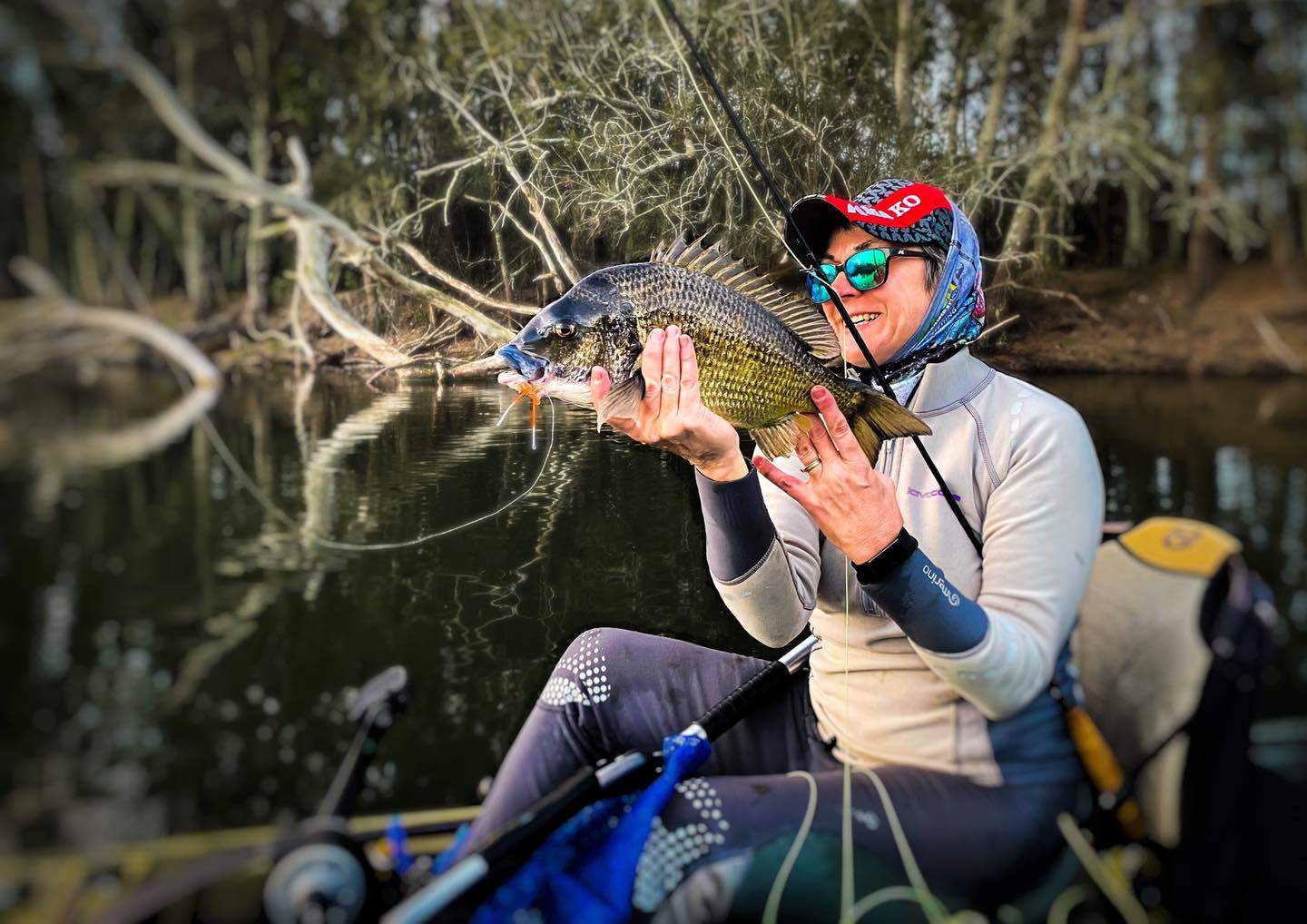 The Big Fish Jo Starling PB bream on fly and long distance flathead ...