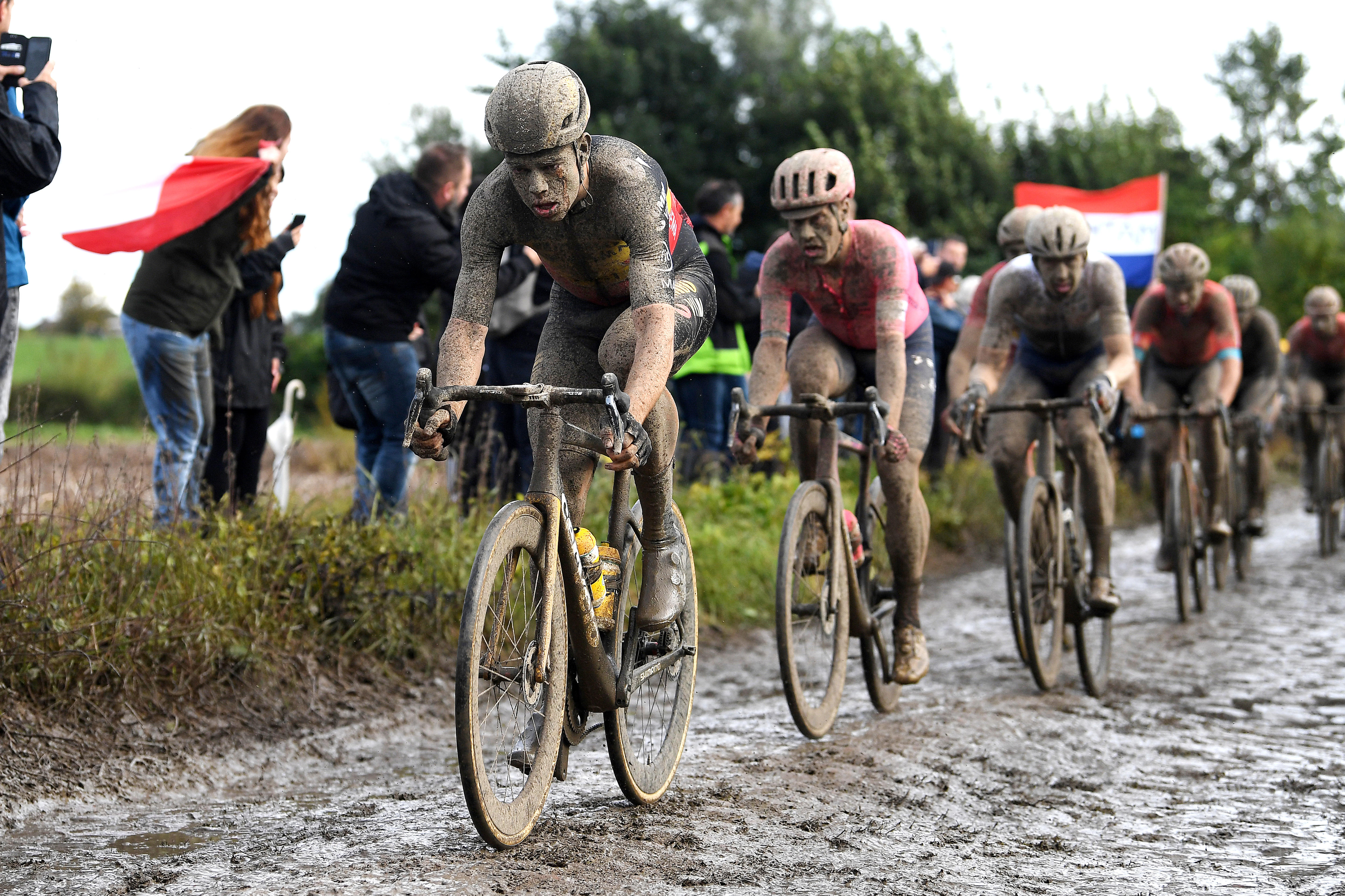 Sonny Colbrelli wins Paris-Roubaix as riders slog through mud-soaked ...