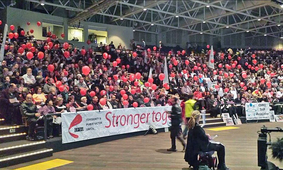 Federal public servants strike in Canberra over pay and conditions ...