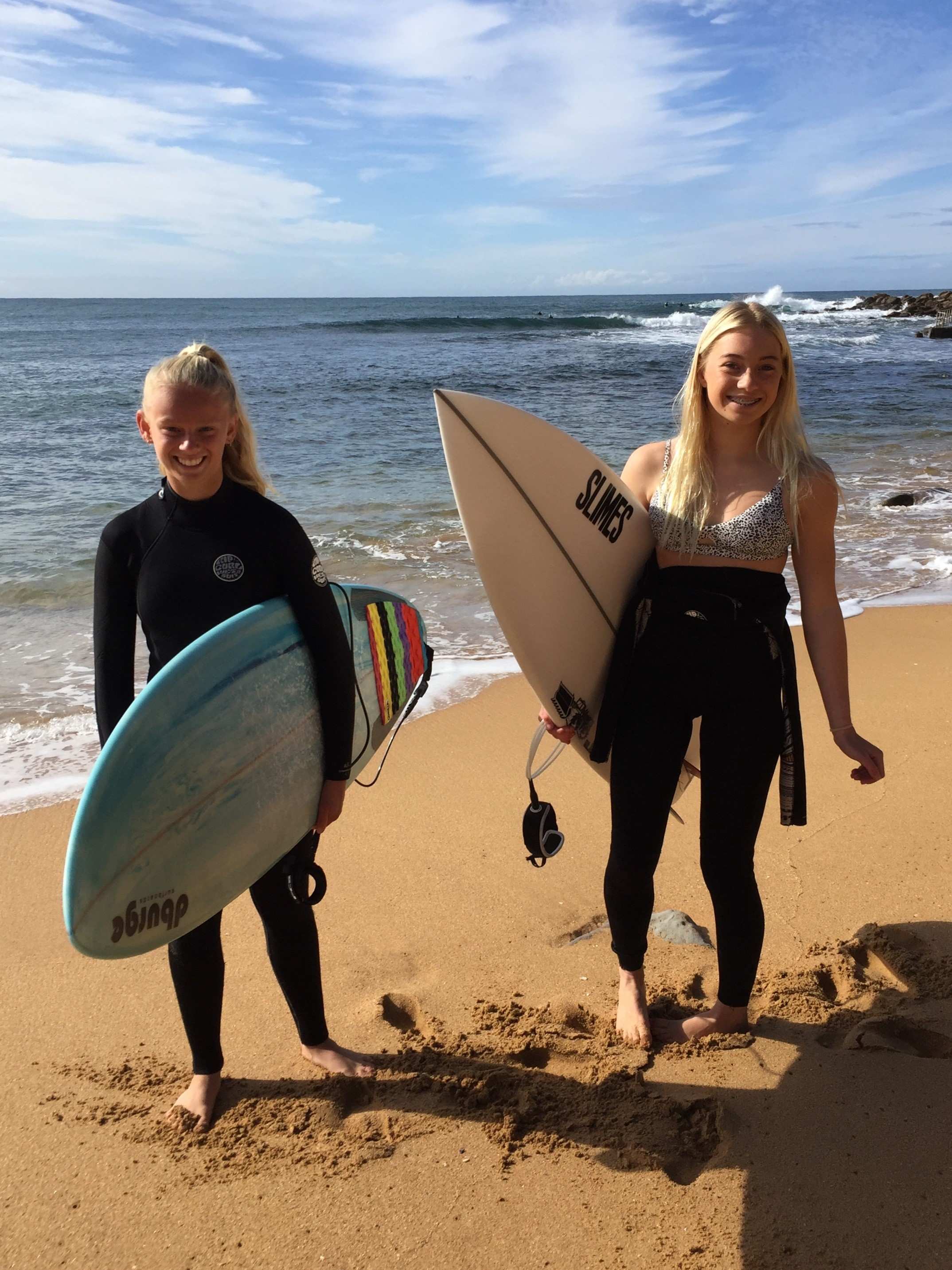 Girls ride surfing wave - ABC listen