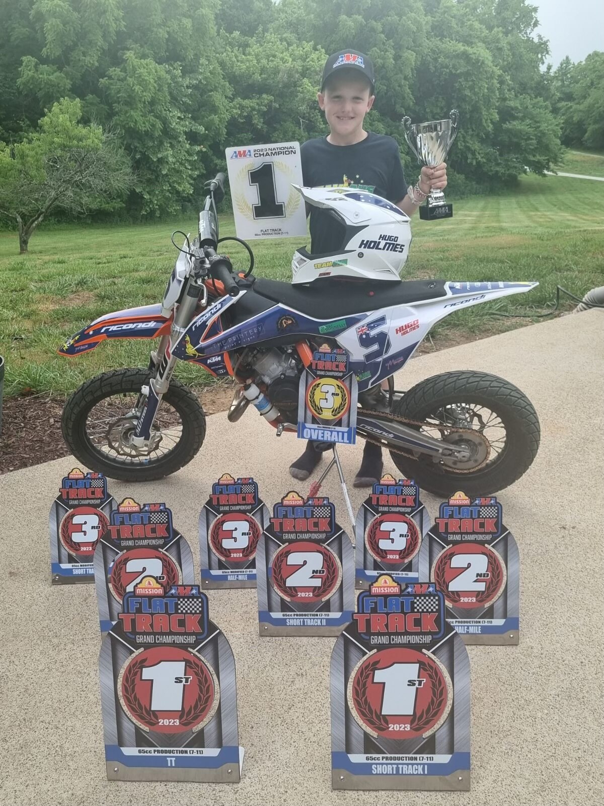 Young Gunnedah motorcyclist Hugo Holmes wins flat track championship in ...