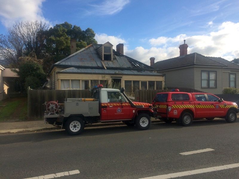 Hobart house fire: Woman taken to hospital suffering burns, smoke ...