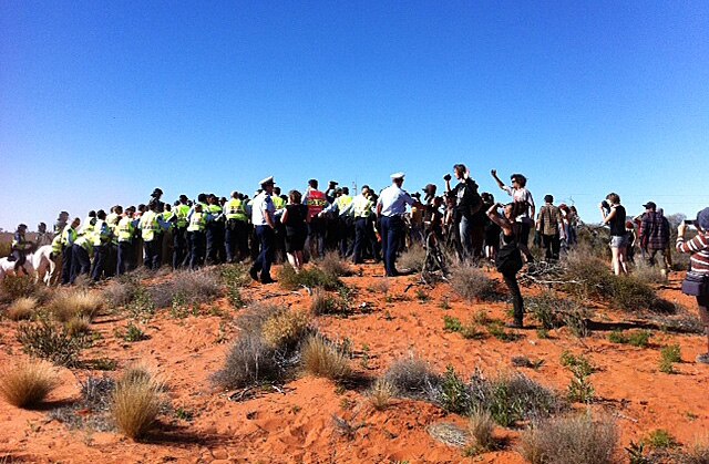 Arrests made at outback mine protest - ABC News