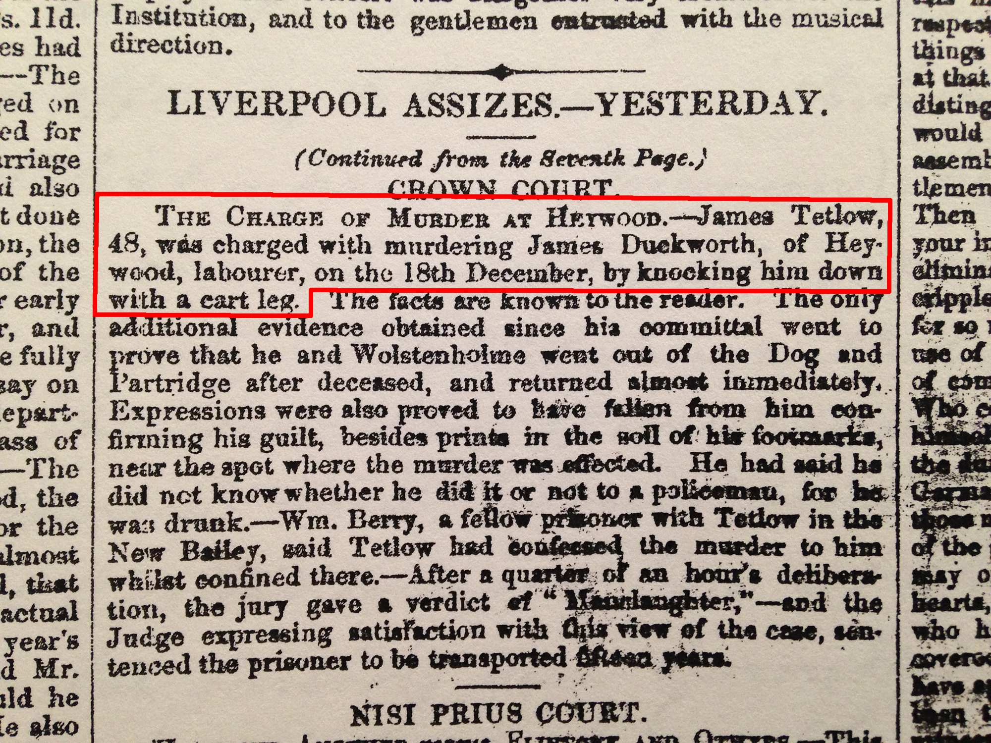 How a drunken pub brawl 170 years ago set the course for Michael Tetlow ...