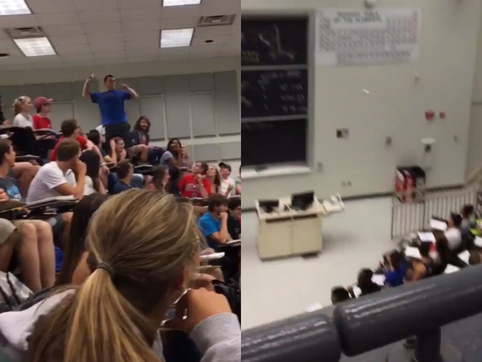 Paper-ball-tossing student scores entire class full marks in chemistry ...