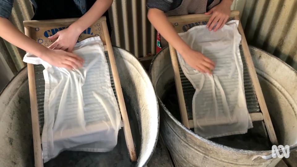 Washing clothes in the olden days - ABC Education