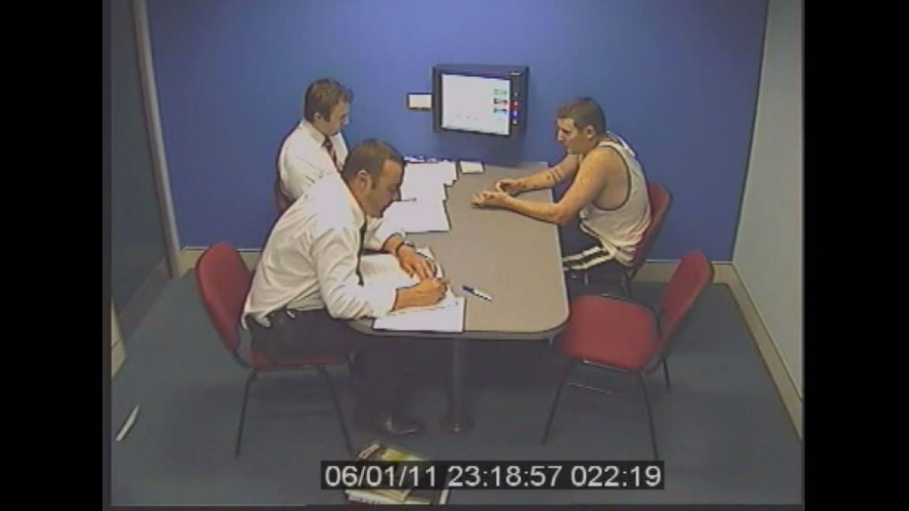 Christopher Miles being interviewed by ACT police - ABC News
