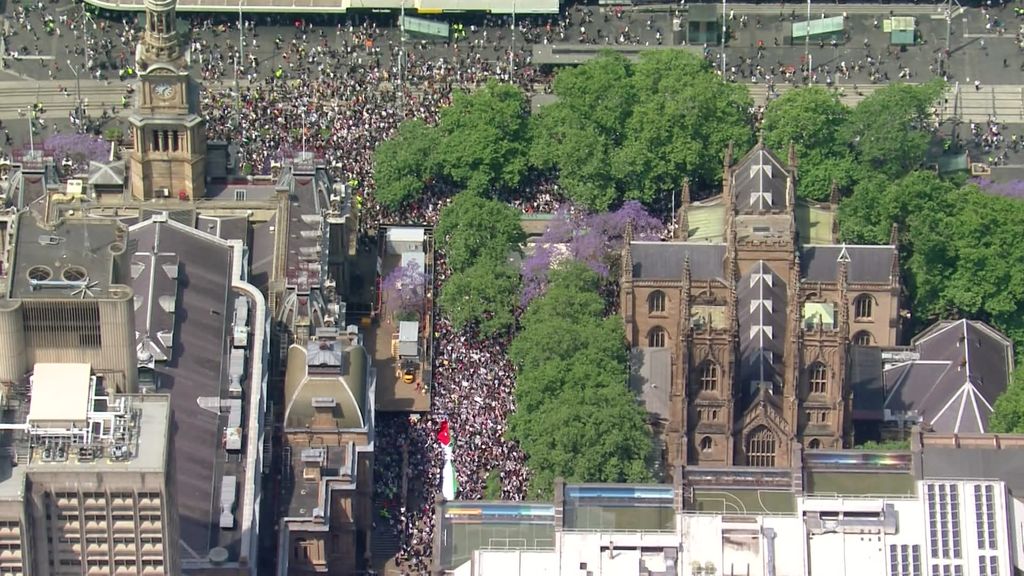 Thousands march in Sydney CBD to call for peace in Gaza - ABC News