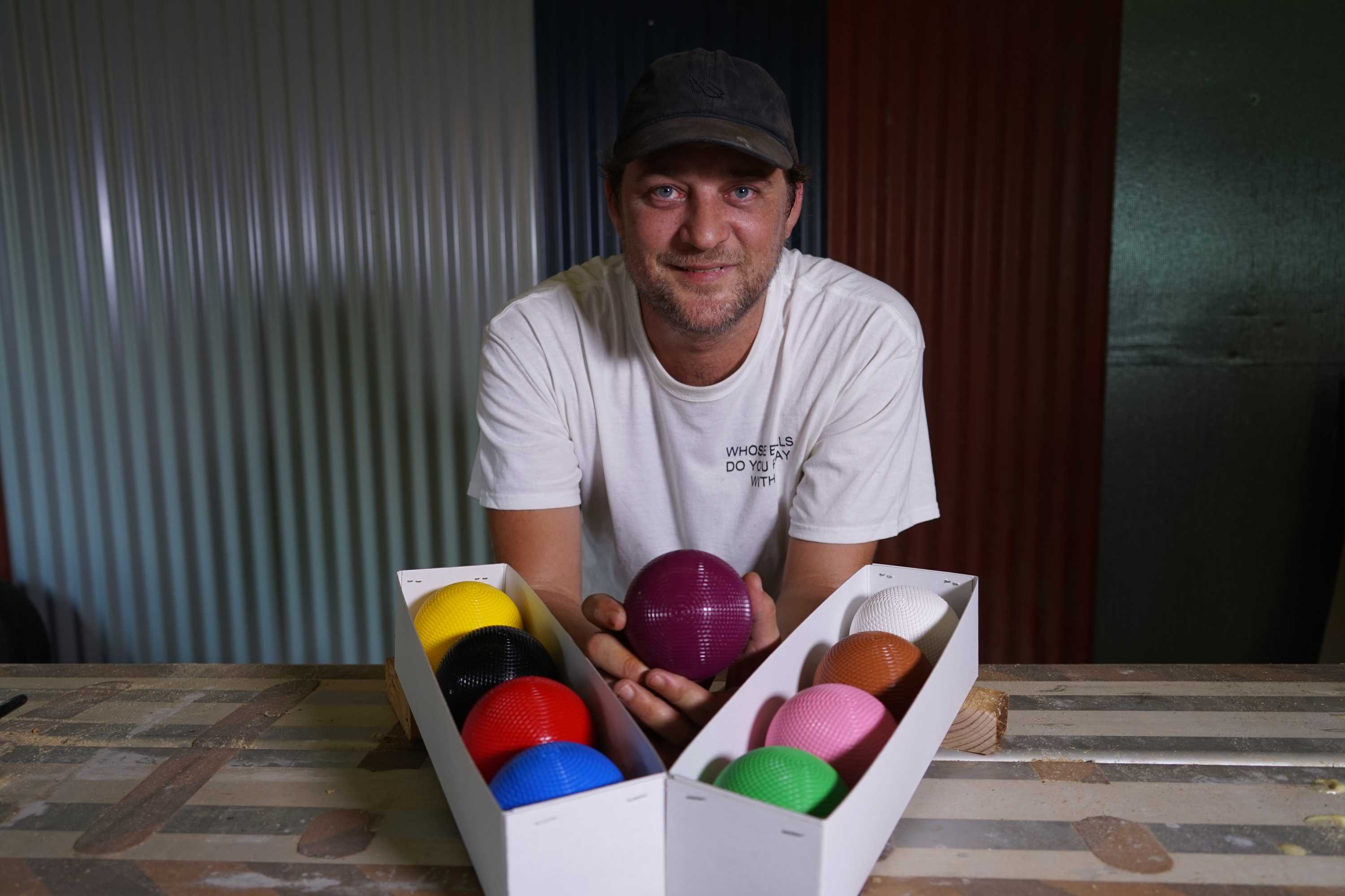 Australia's only croquet ball manufacturer performs his niche craft in ...